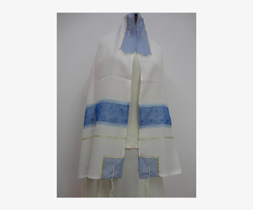 Blue Strips Silk Tallit For Women - Women's Talit - 600x600 PNG ...