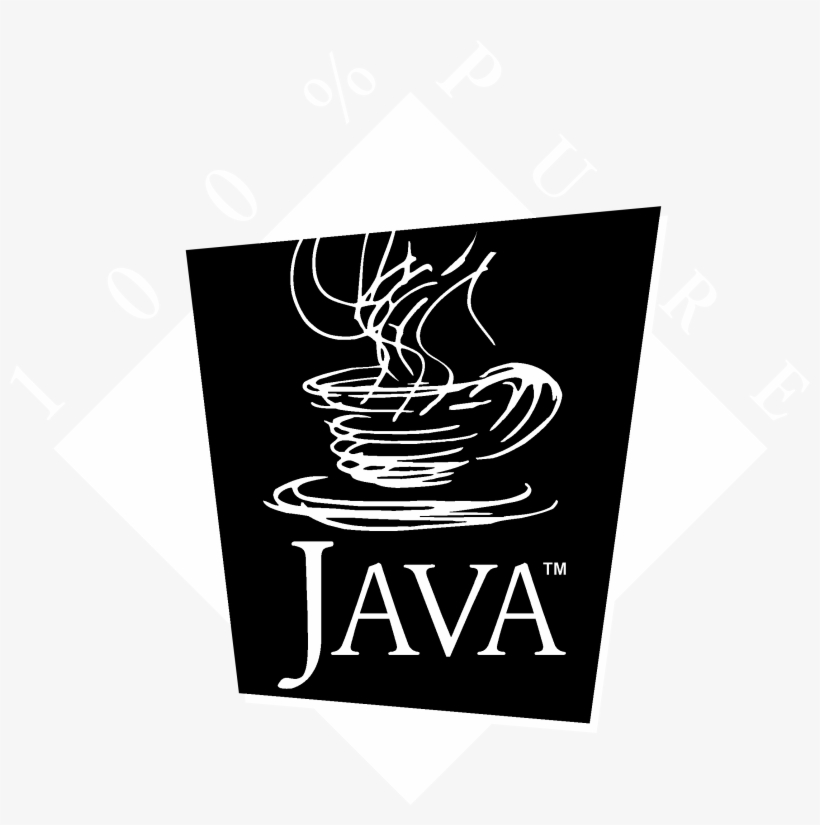 Java 100 Pure Logo Black And White - 100% Pure - 2400x2400 PNG Download ...
