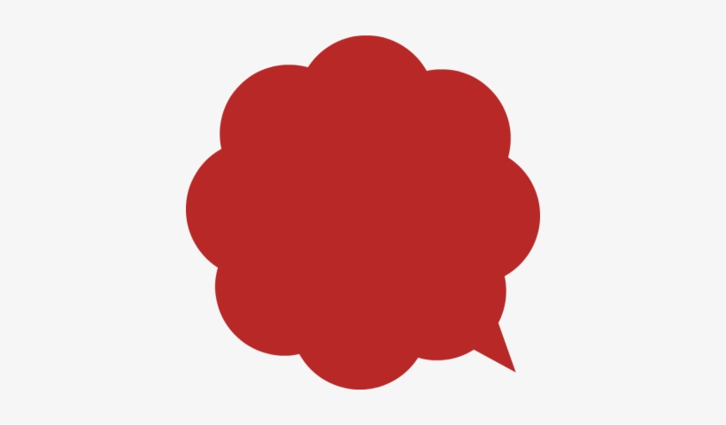 Cute Red Speech Bubble In Cloud Shape Free Clip Arts - Free Content ...
