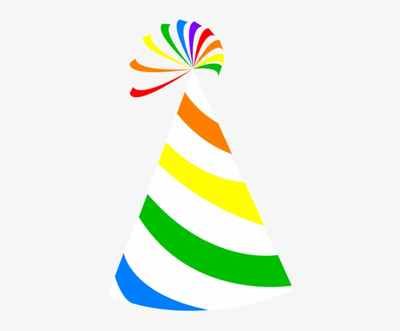 Download Transparent Original Png Clip Art File Rainbow Party Hat Svg ...