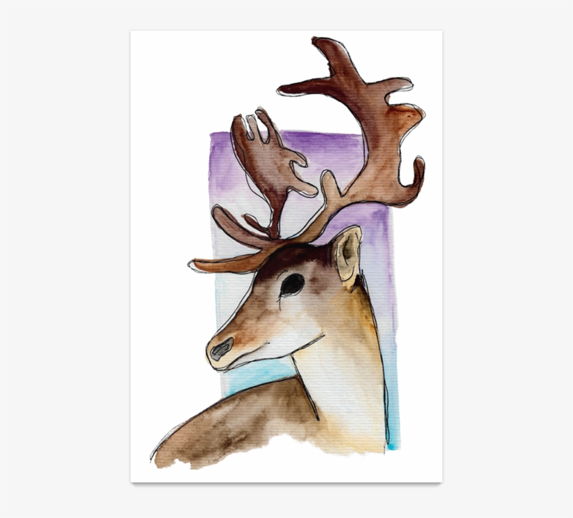 Poster Dear Deer De Barbara Câmarana - Reindeer - 800x800 PNG Download ...