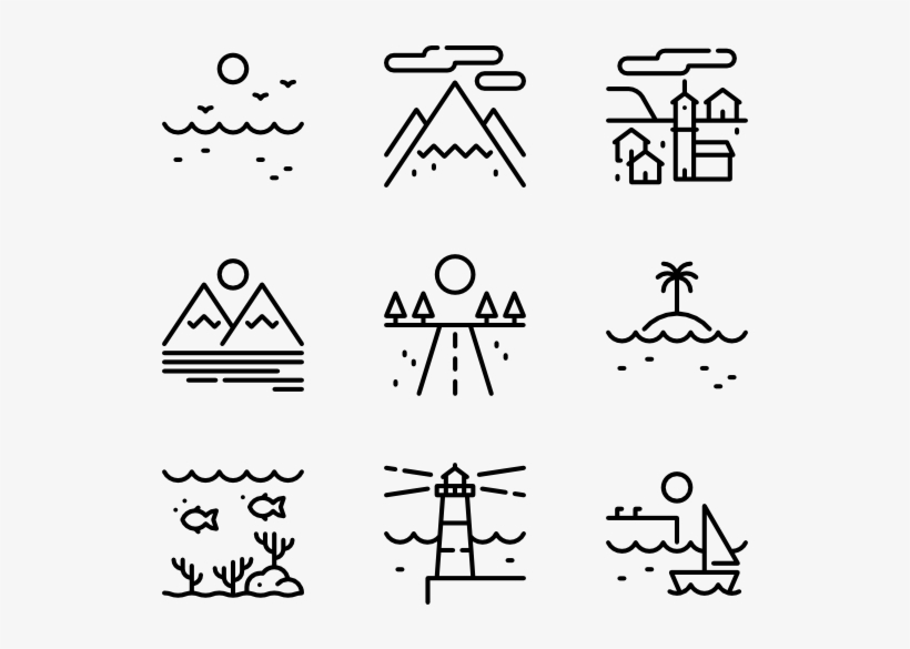Landscapes - Scenery Icon Png - 600x564 PNG Download - PNGkit