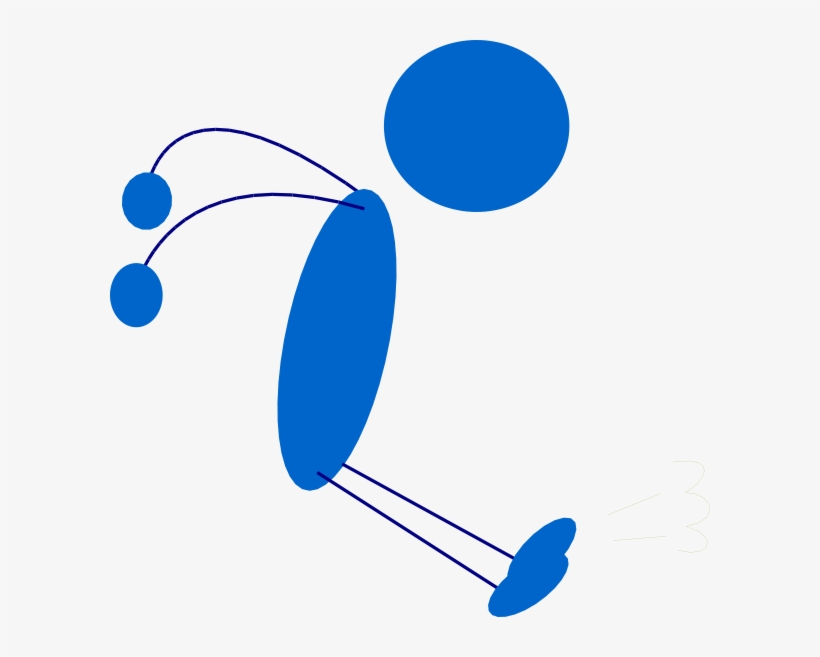 Download Transparent Landing Blue Stick Man Clip Art At Clker Com ...