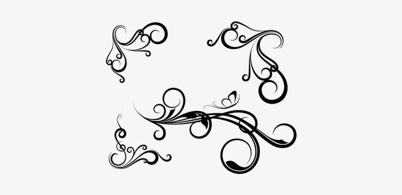 Swirl Corner Border Design