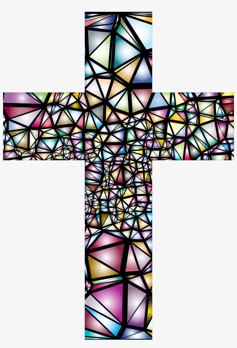 Download Transparent Low Poly Stained Glass Cross 2 Picture Transparent ...