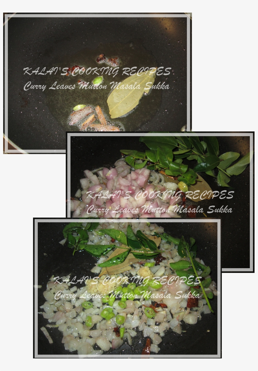 Steps To Make Curry Leaves Mutton Masala Sukka - Anthurium - 800x1100 ...