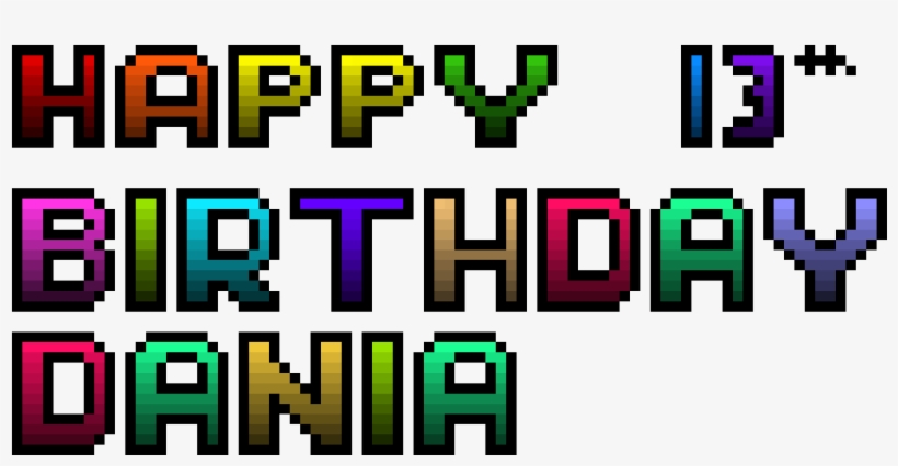 Happy Birthday - Happy Birthday Pixel Art - 900x460 PNG Download - PNGkit