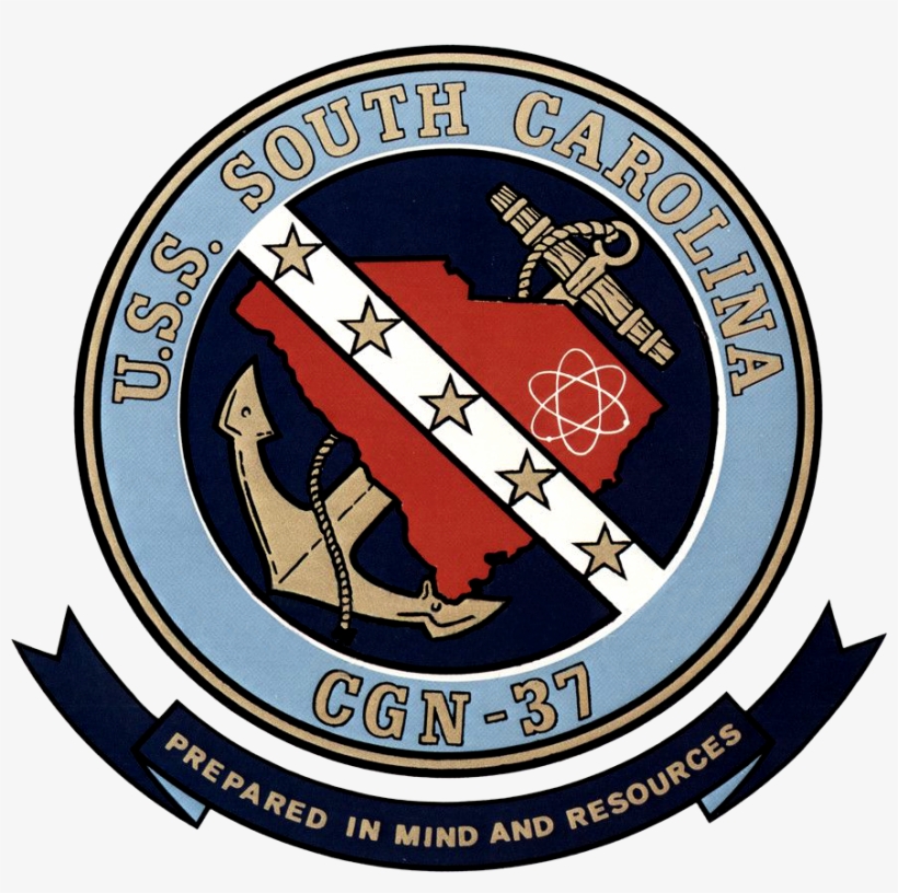 Uss South Carolina Insignia 1980 - Emblem - 882x835 PNG Download - PNGkit