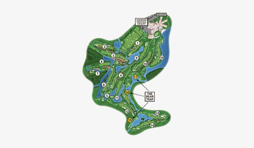 Map Of The Champion Golf Course - Le Golf National Course Layout ...