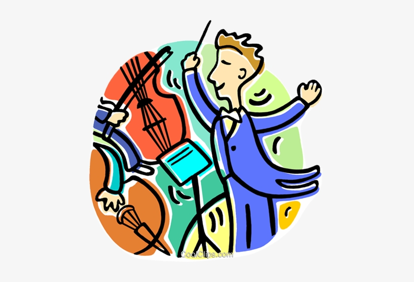Conductor Conducting The Orchestra Royalty Free Vector - String ...