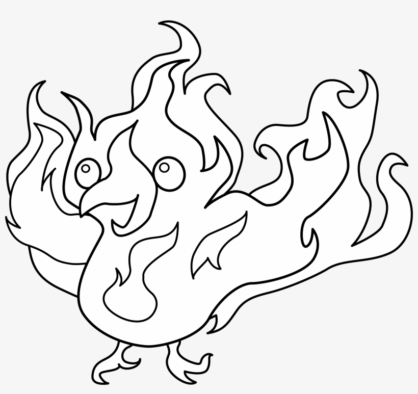 Phoenix Outline Clipart - Clip Art - 6269x5607 PNG Download - PNGkit