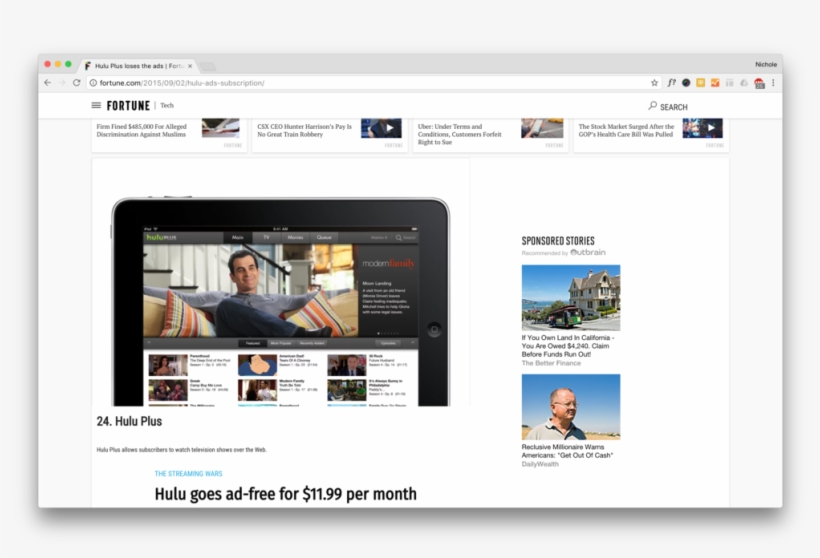 Screen Shot 2017 03 24 At - Hulu - 1000x638 PNG Download - PNGkit