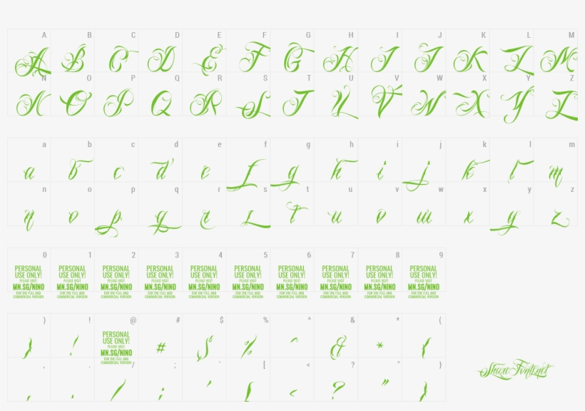 Font Nino Script Preview - Font - 1300x850 PNG Download - PNGkit