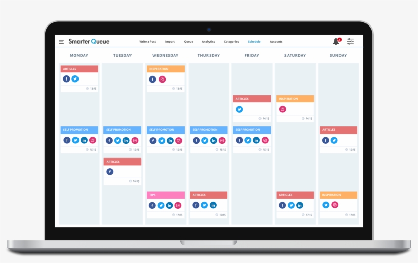 Visual Social Media Calendar - 1666x968 PNG Download - PNGkit