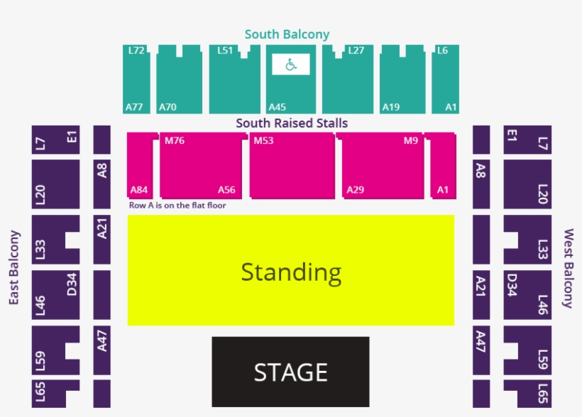 Stalls Standing Seating Plan Click To Enlarge - W Raised Stalls A ...