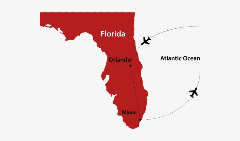 Map Of Florida - Map - 595x425 PNG Download - PNGkit