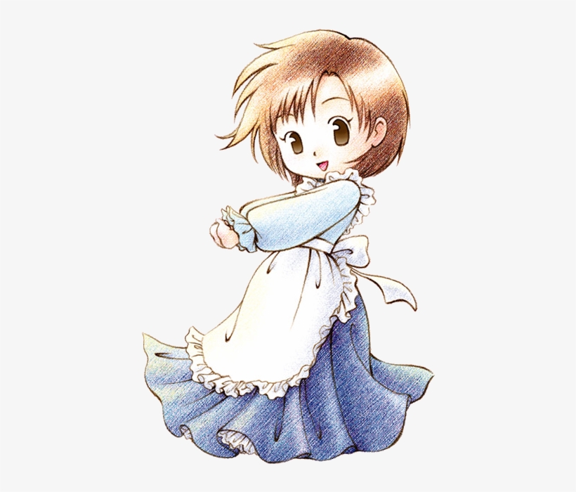 Harvest Moon Art History - Elli Harvest Moon - 447x652 PNG Download ...