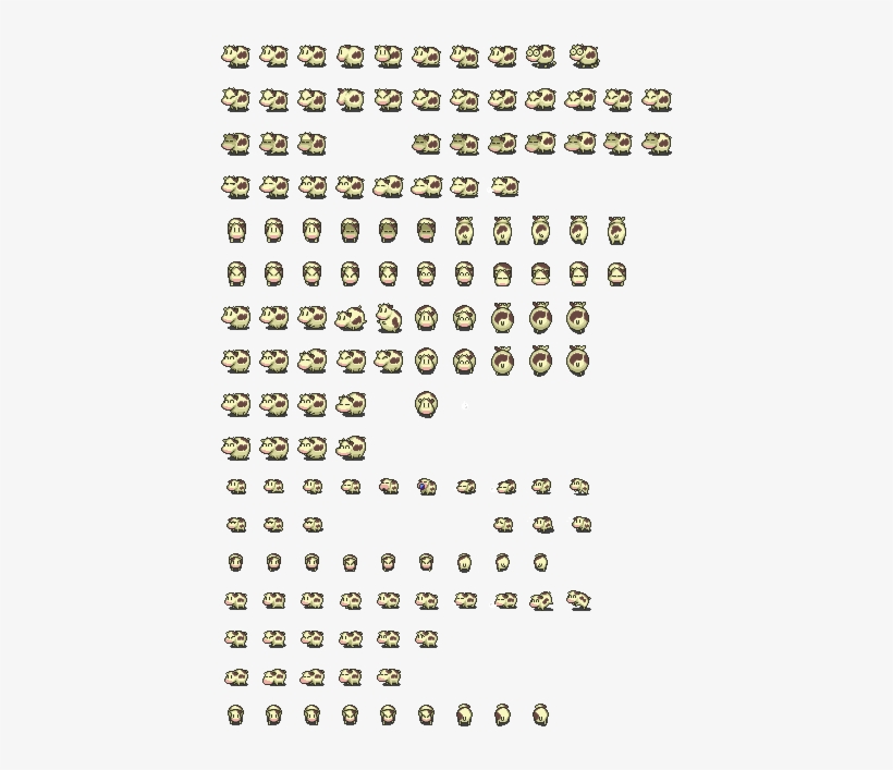 Cow - Harvest Moon Animal Sprites - 414x627 PNG Download - PNGkit