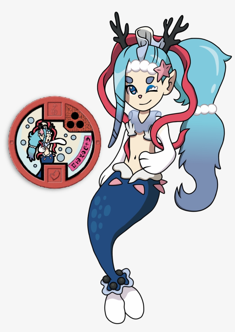 Mermarina Tribe - Yo-motion Yo-kai Watch Series 2 Pittapatt Yokai Medal ...