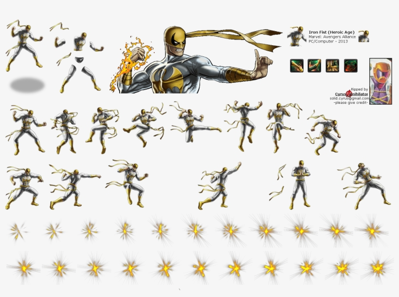 Click For Full Sized Image Iron Fist - Marvel Avenger Alliance Sprite ...