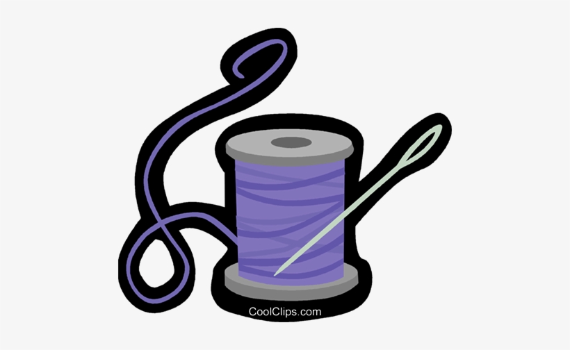 Needle And Thread Royalty Free Vector Clip Art Illustration - Wool ...