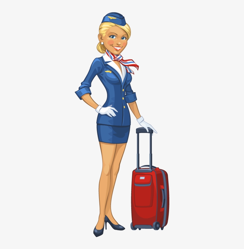 Stewardess - Transparent Flight Attendant Clipart - 346x800 PNG ...