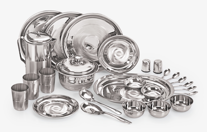 Download Transparent Dinner Set - Png Steel Dinner Set - PNGkit
