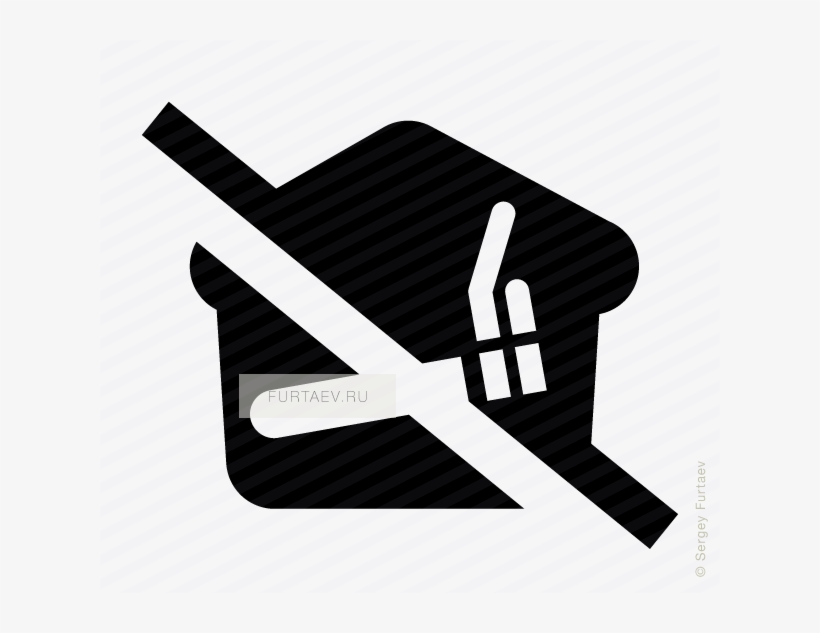 Vector Icon Of Crossed Out House With Cigarette - Home Crossed Out ...