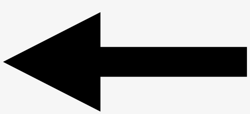 Black Arrow Clipart - Arrow Sign Pointing Left - 1600x655 PNG Download - PNGkit