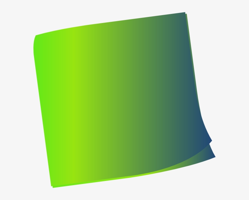 Shaded Green Sticky Note Clip Art - Shaded Green - 600x581 PNG Download ...