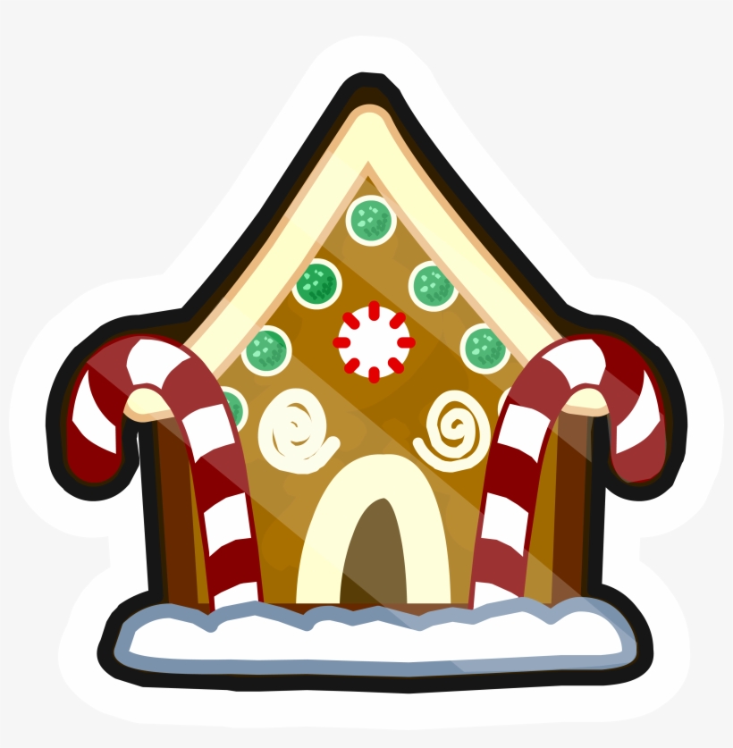 Gingerbread House Pin Icon - Wiki - 3585x3486 PNG Download - PNGkit