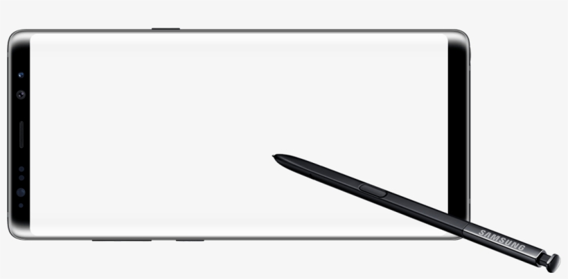 Front View Of A Semitransparent Galaxy Note8 In Landscape - Samsung ...
