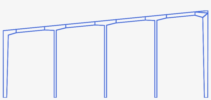 Multiple Span Single Slope - Parallel - 860x365 PNG Download - PNGkit