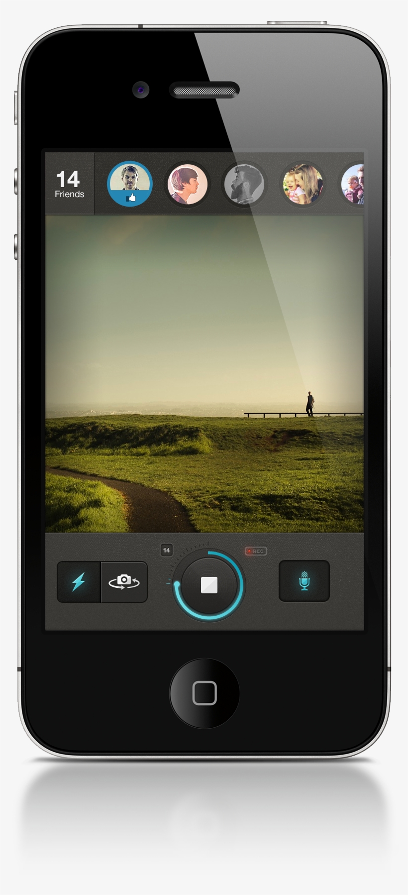 Dribbble Camera - Camera App Interface Design - 950x1800 PNG Download ...