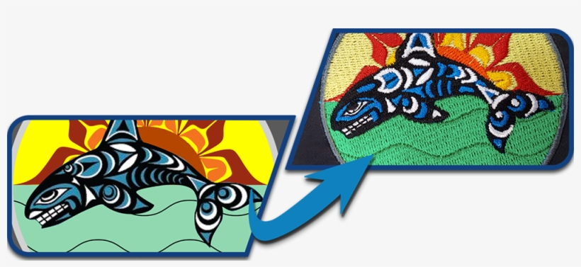 Digitized Embroidery - Digitize Artwork - 1000x411 PNG Download - PNGkit