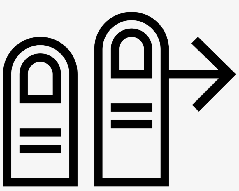 Swipe Right Symbol Of Two Fingers Outlines Comments - Gesture - 980x734 ...