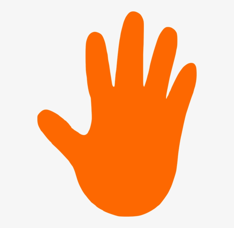 Handprint Clipart Right Hand Man Cute Borders - Right Hand Clipart ...