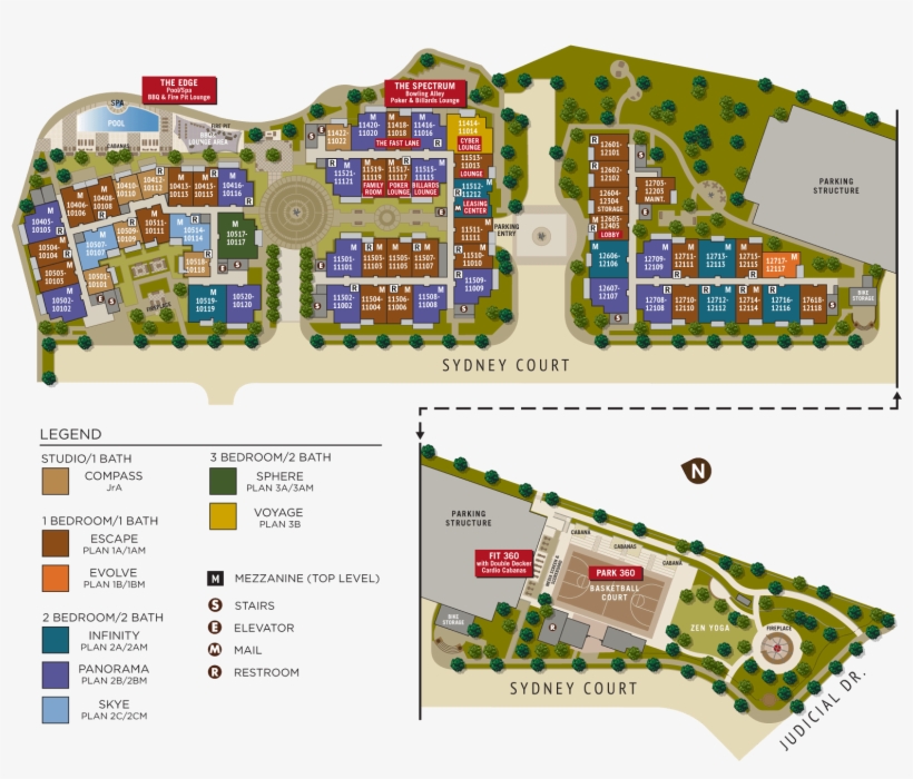 Download Transparent Site Plan - La Jolla Crossroads Apartments Map ...