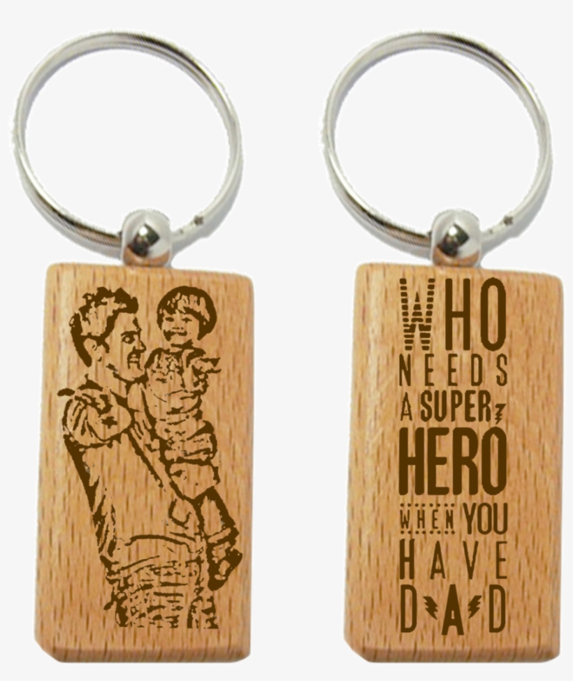 Dad Wood Keychain - Wooden Keychain - 1024x1024 PNG Download - PNGkit