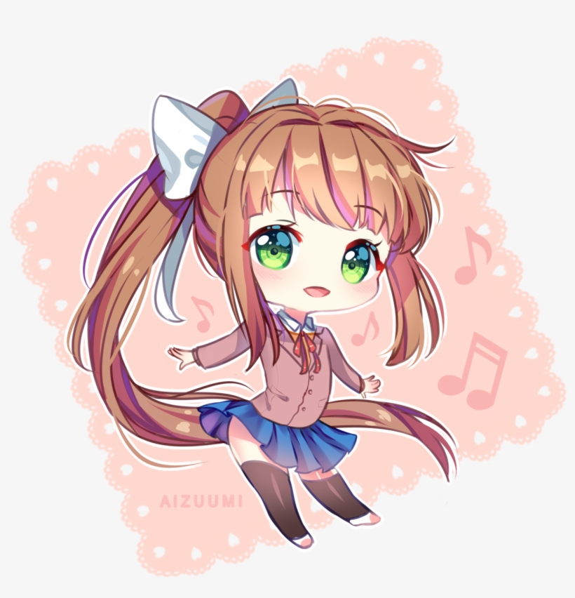 Monika Just Monika Chibi Fanart Ddlc Doki Doki Literature President Monika Just Monika Chibi Fanart Ddlc Doki Doki Literature President