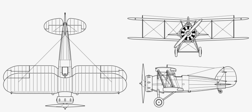 Gloster Gauntlet 3-view - Portable Network Graphics - 1700x730 PNG ...