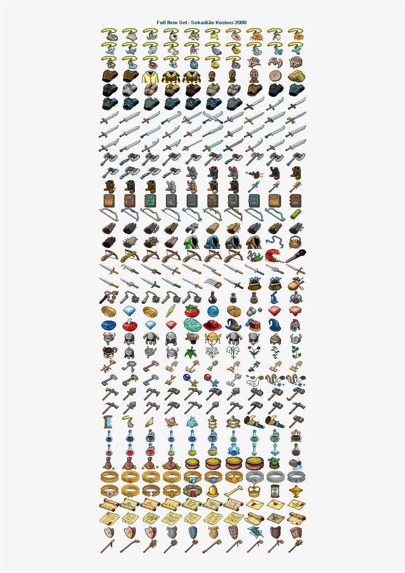 Mazes Of Fate - Items Icons Pixel Art - 444x1090 PNG Download - PNGkit