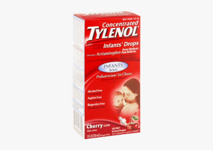 Tylenol Concentrated Infants' Drops, Stage 1, Cherry - 600x600 PNG ...