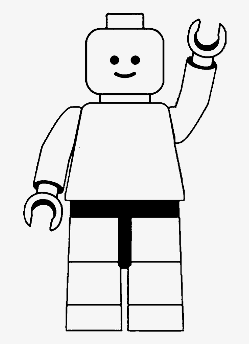 Lego Face Clip Art - Lego Man Clipart Black And White - 726x1101 PNG ...