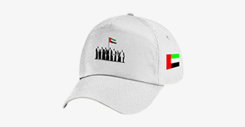 White Plain Cap Printed With Uae Flag And Spirit Of - Spirit Of The ...