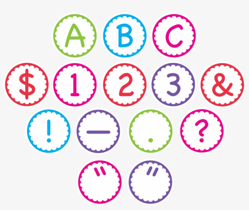 Download Transparent Tcr75402 Multicolor Scallop Circle Letters Image ...