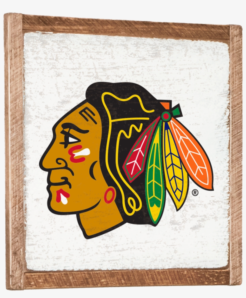 Chicago Blackhawks Vintage Wall Art - Logo Chicago Blackhawks ...
