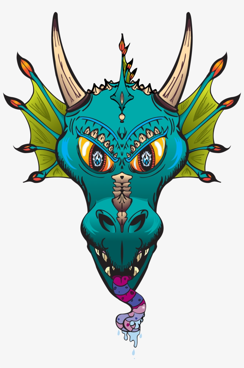 Dragon Face - Illustration - 1792x2614 PNG Download - PNGkit