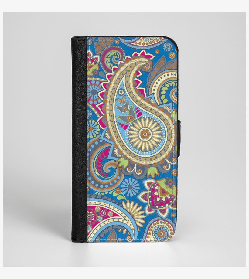 The Subtle Blue & Yellow Paisley Pattern Ink-fuzed - 18 Inch Vintage ...