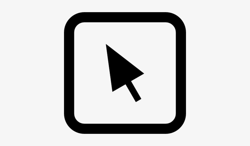 Cursor Arrow In A Rounded Square Interface Symbol Vector - Transparent ...
